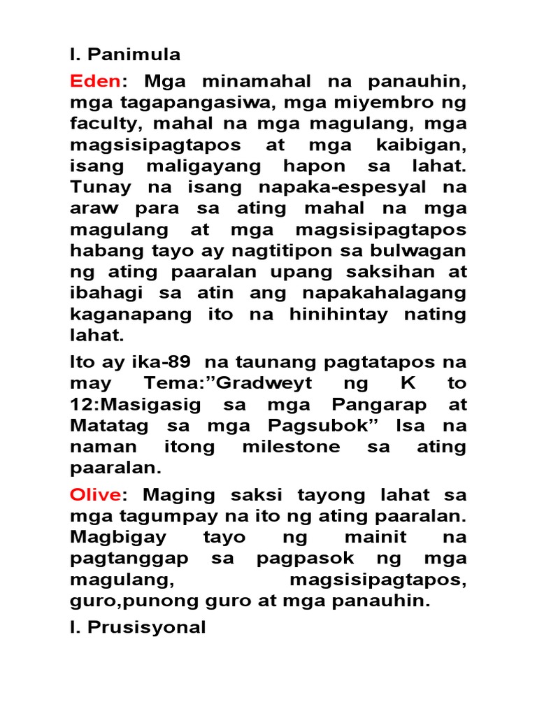 Script Grade 6 | PDF