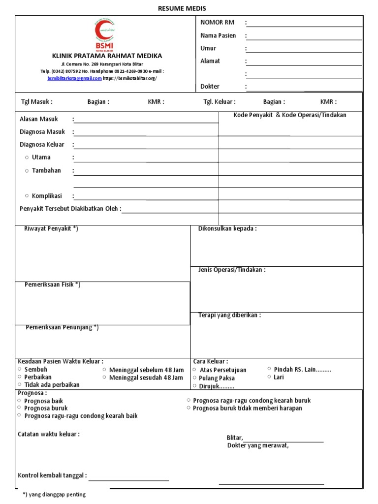 Resume Medis Klinik | PDF
