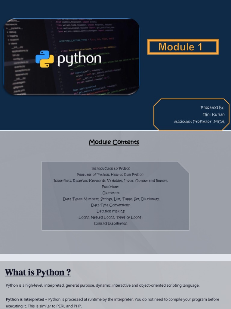 1371 1641211032 Python Module 1 Pdf Control Flow Variable Computer Science 
