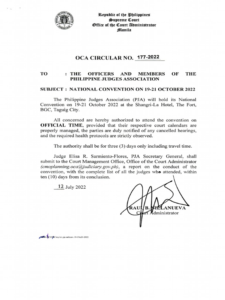 OCA Circular No. 177-2022 | PDF | Technology & Engineering