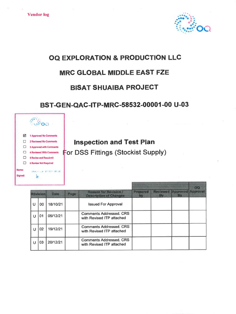 DSS Fittings MTCs | PDF