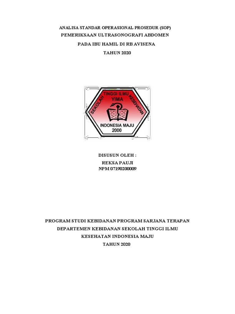 Analisa 1 Sop Usg Reksa Pauji | PDF