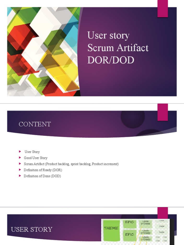 User Story Artifacts Dor Dod | PDF