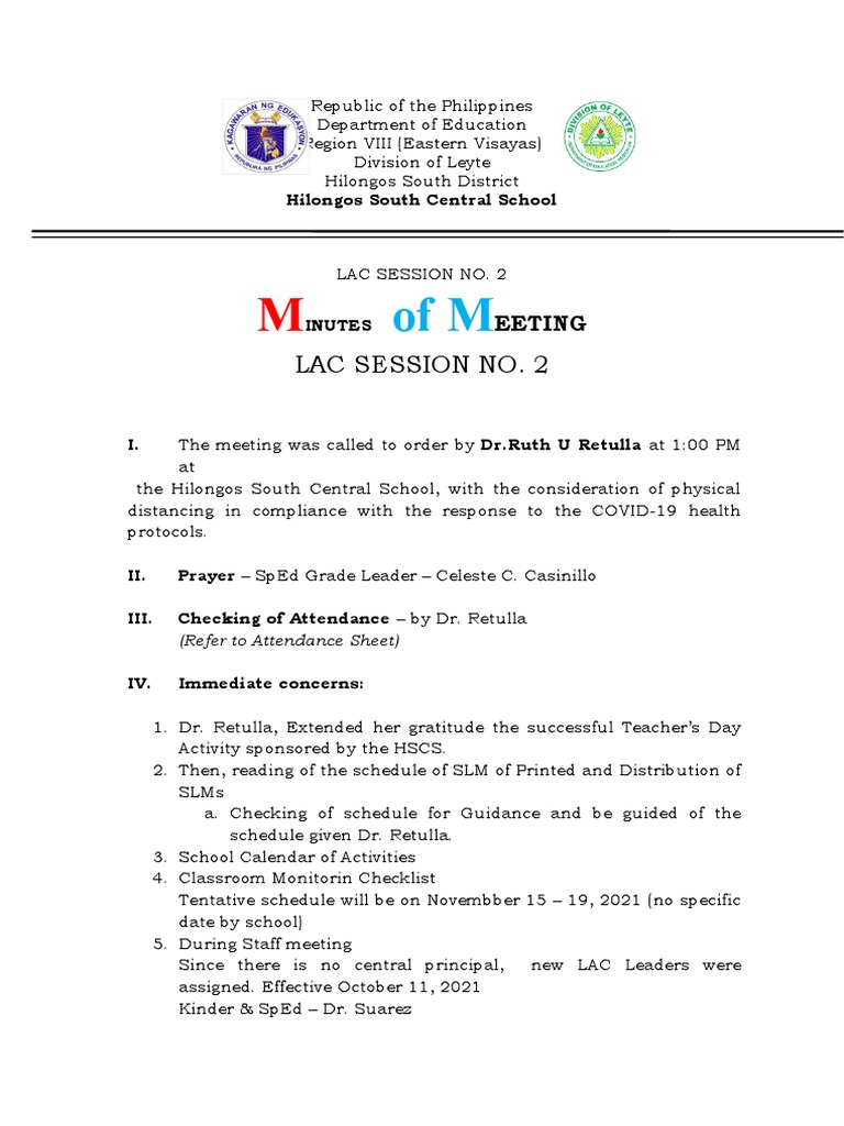 ACR Lac Session No. 2 2021 - 2022 | PDF