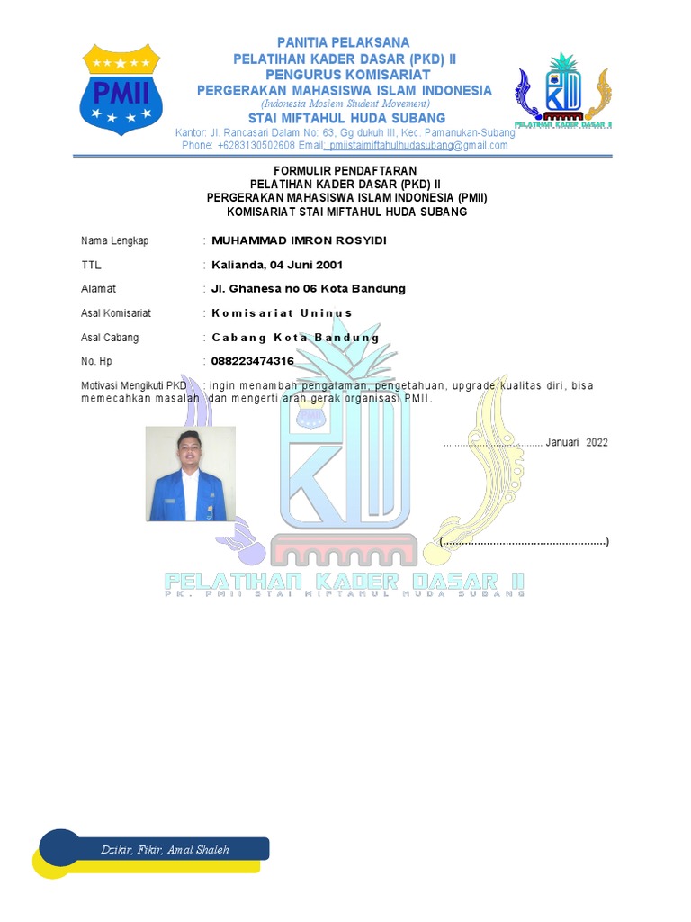 Persyaratan PKD Subang Imron Rosyidi | PDF | Karier & Perkembangan ...