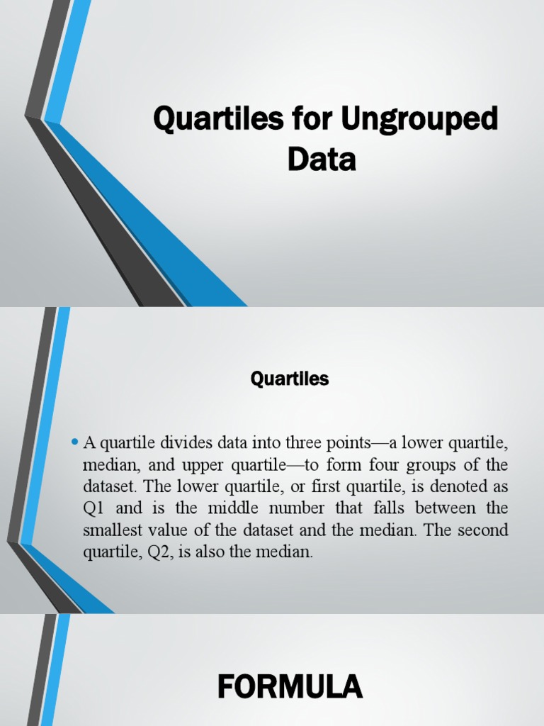 Quantiles For Ungrouped Data Pdf Quartile Sampling Statistics