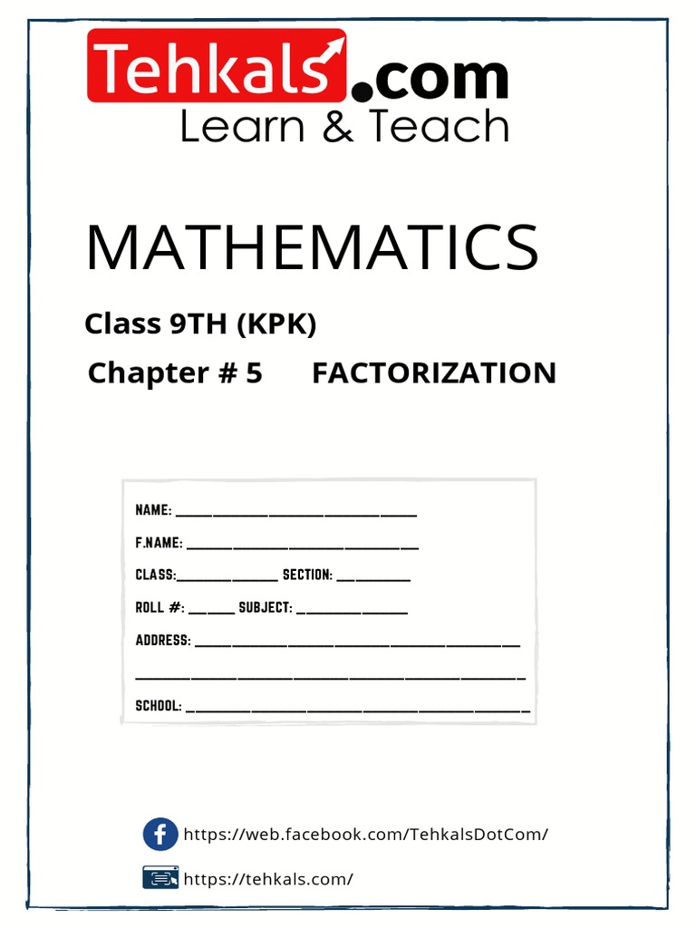 Ch 5 Final 9Math | PDF | Factorization | Arithmetic
