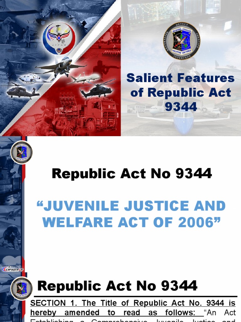 Salient Features of Republic Act 9344 | PDF | Juvenile Delinquency ...