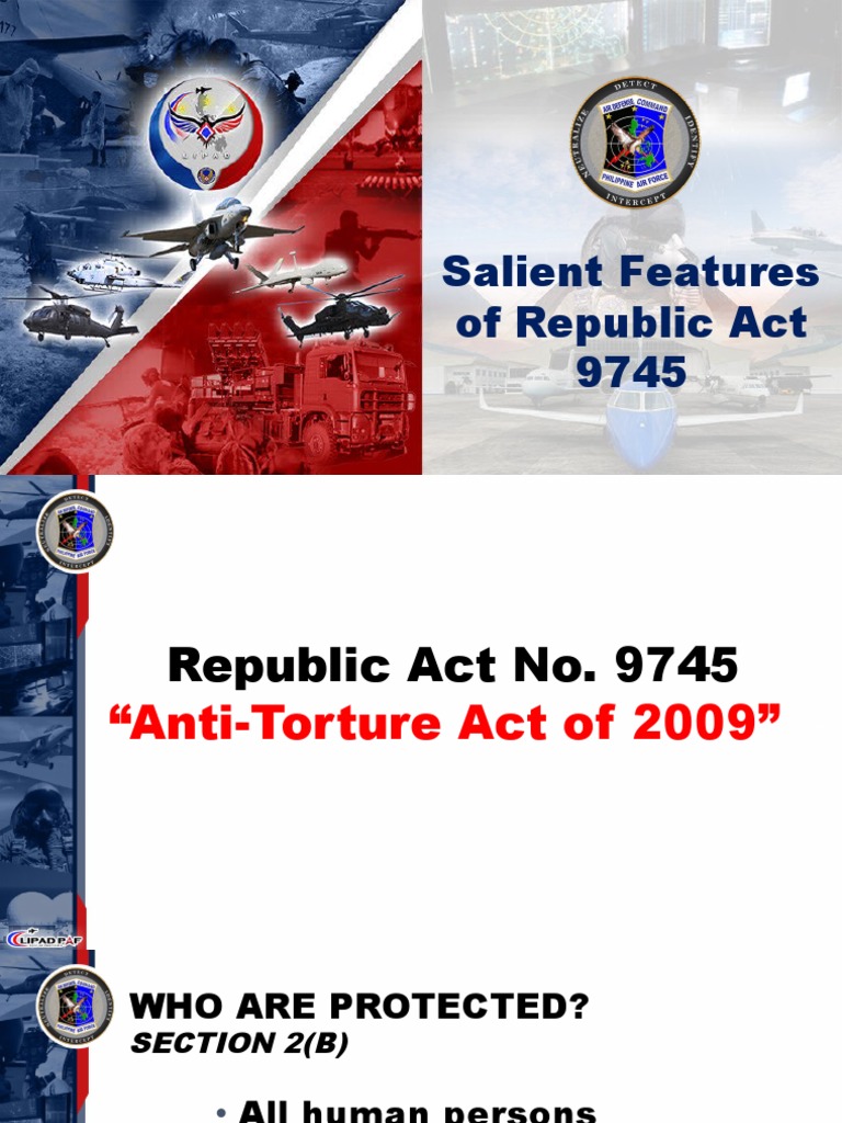 Salient Features of Republic Act 9745 | PDF | Torture | Solitary ...