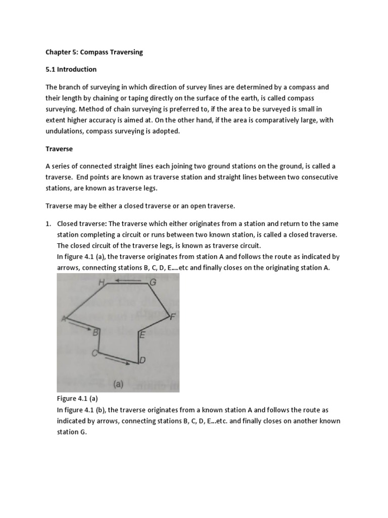 Chapter 5: Compass Traversing | PDF | Azimuth | Compass