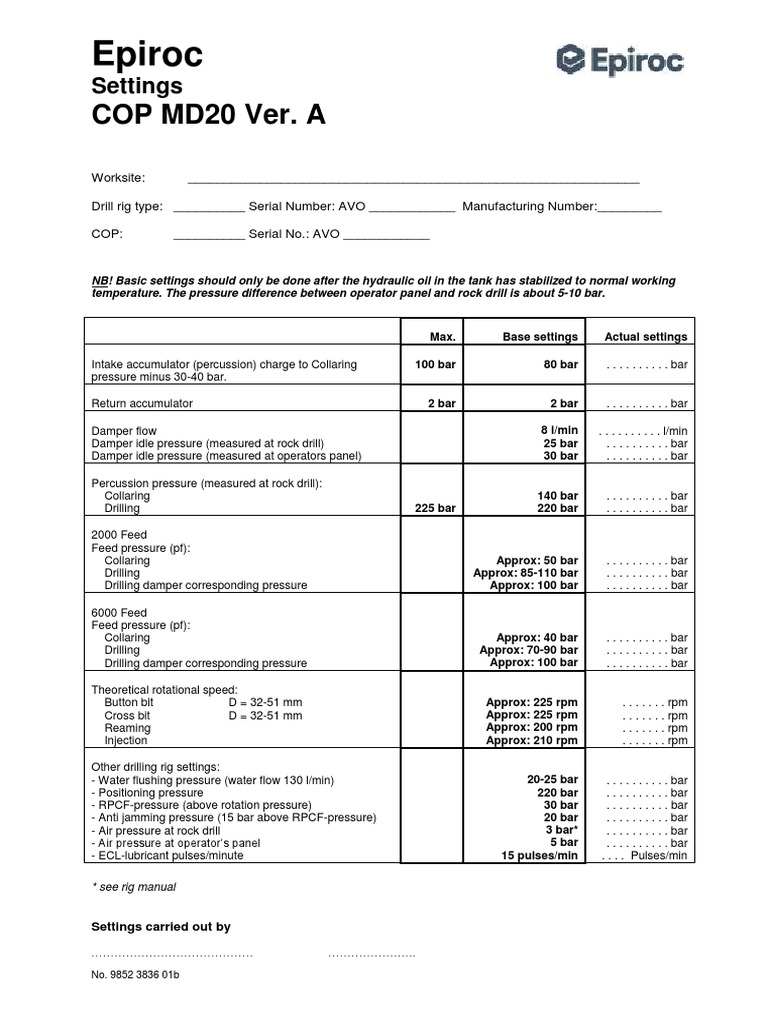 9852 3836 01b Settings COP MD20 Ver. A | PDF | Mechanical Engineering ...