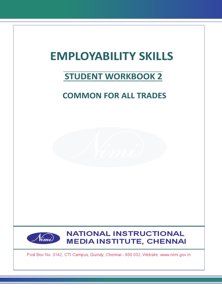 Employability Skills Workbook for ITI Trainees | PDF | Entrepreneurship ...