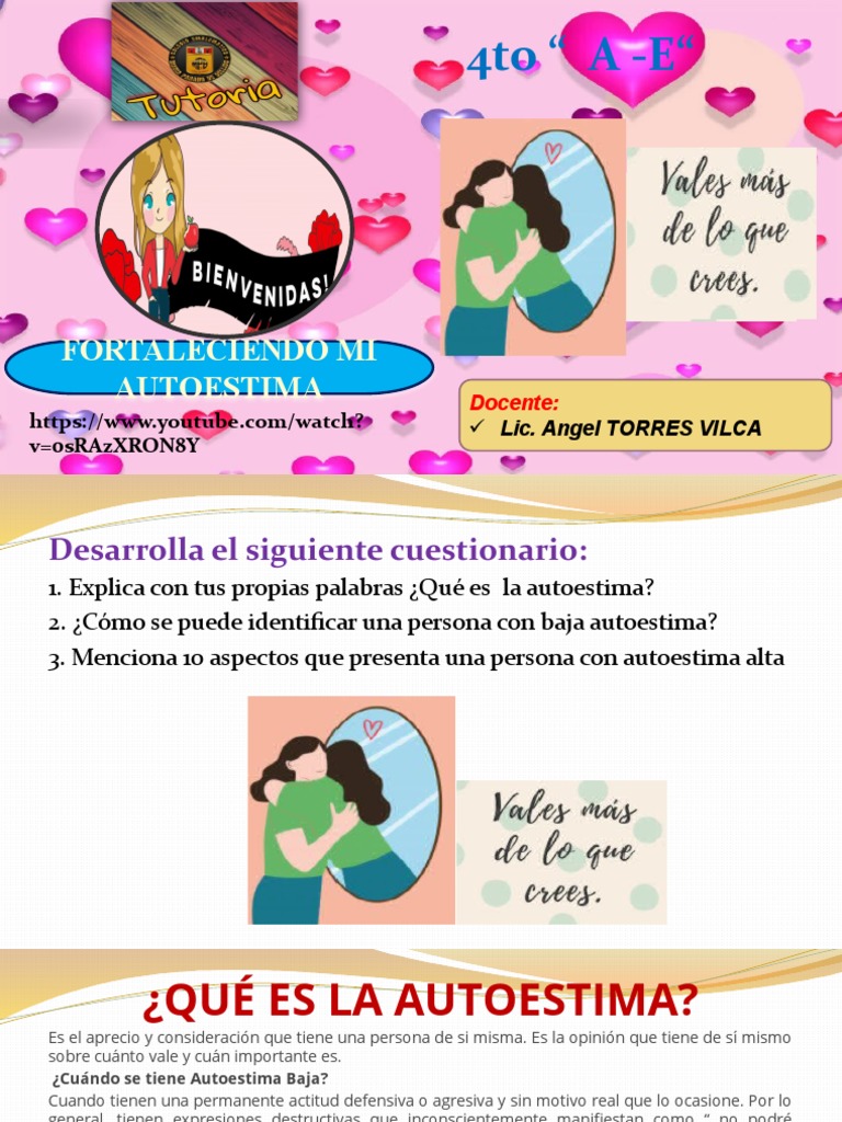 SESION 5 - Fortaleciendo La Autoestima | PDF | Autoestima | Amor