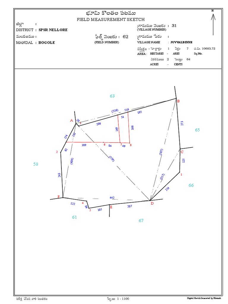 Field Measurement Sketch: District: SPSR Nellore | PDF