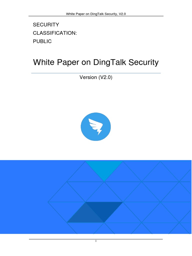 White Paper On Dingtalk Security | PDF | Encryption | Information Security