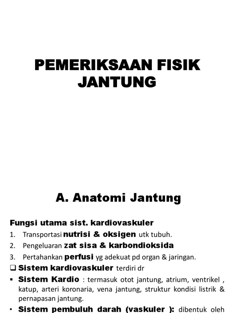 Pemeriksaan Fisik Jantung IPPA | PDF