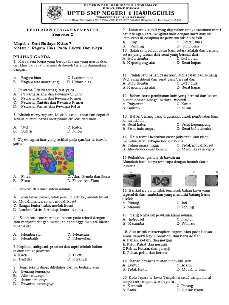 PTS Sem2 Senbud | PDF