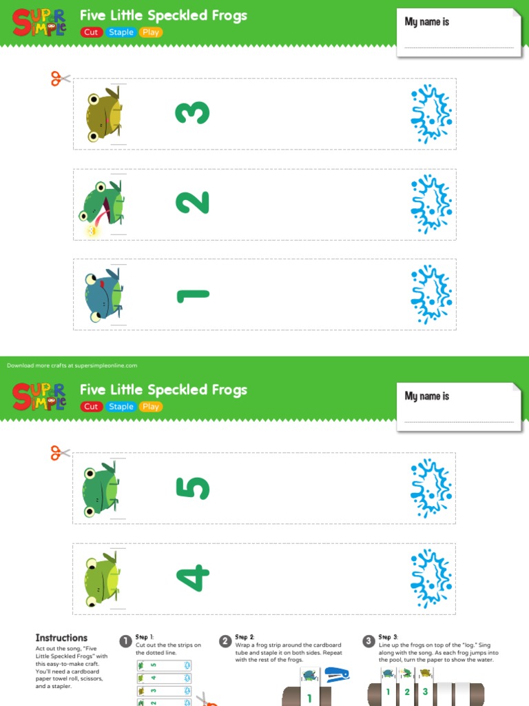 five-little-speckled-frogs-craft-1 | PDF