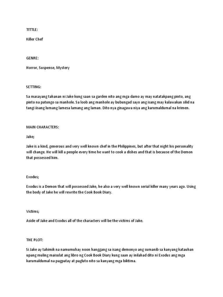 Killer Chef | PDF