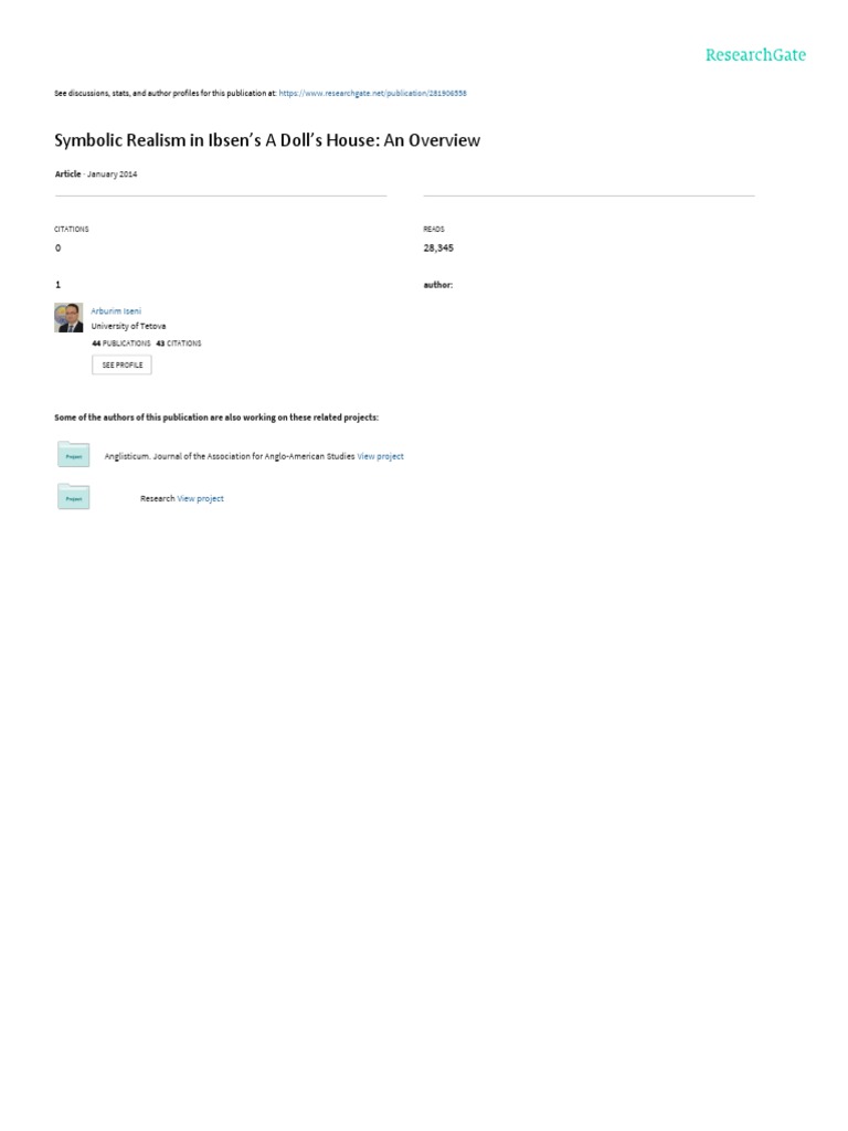 A Doll's House Study Guide | PDF | A Doll's House | Realism (Arts)