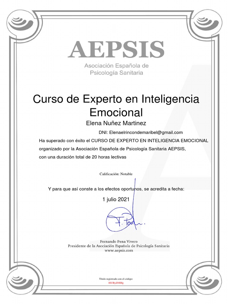 Diploma Del Curso | PDF