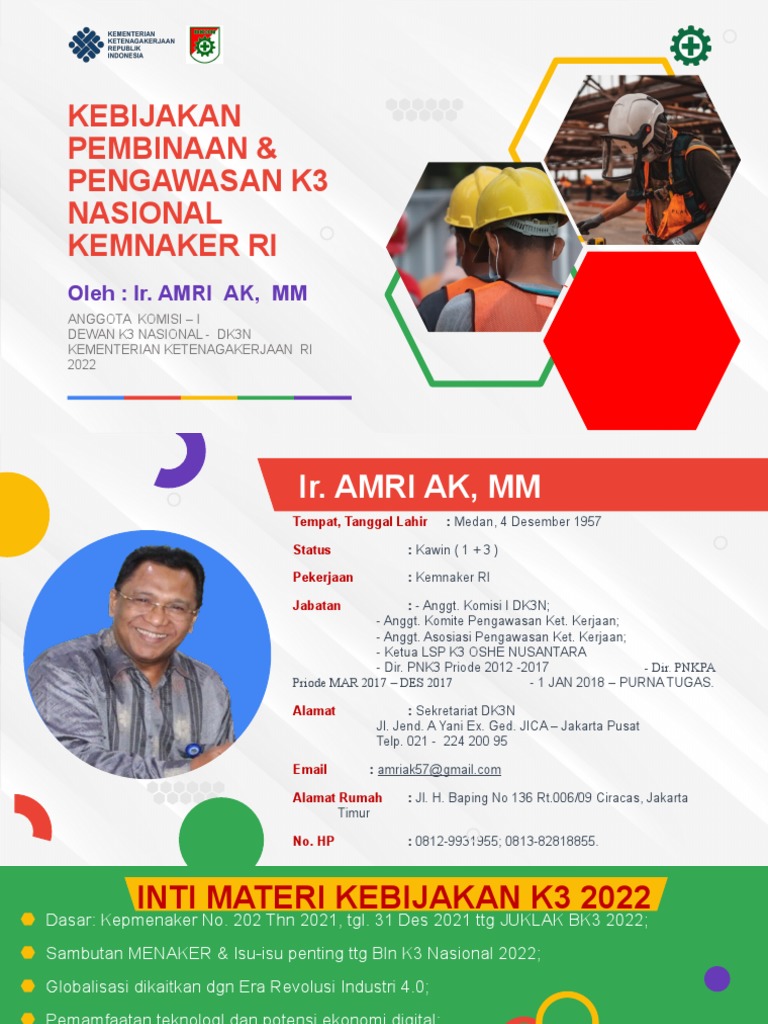 AK3U - Kebijakan K3 - (Bapak Amri) | PDF