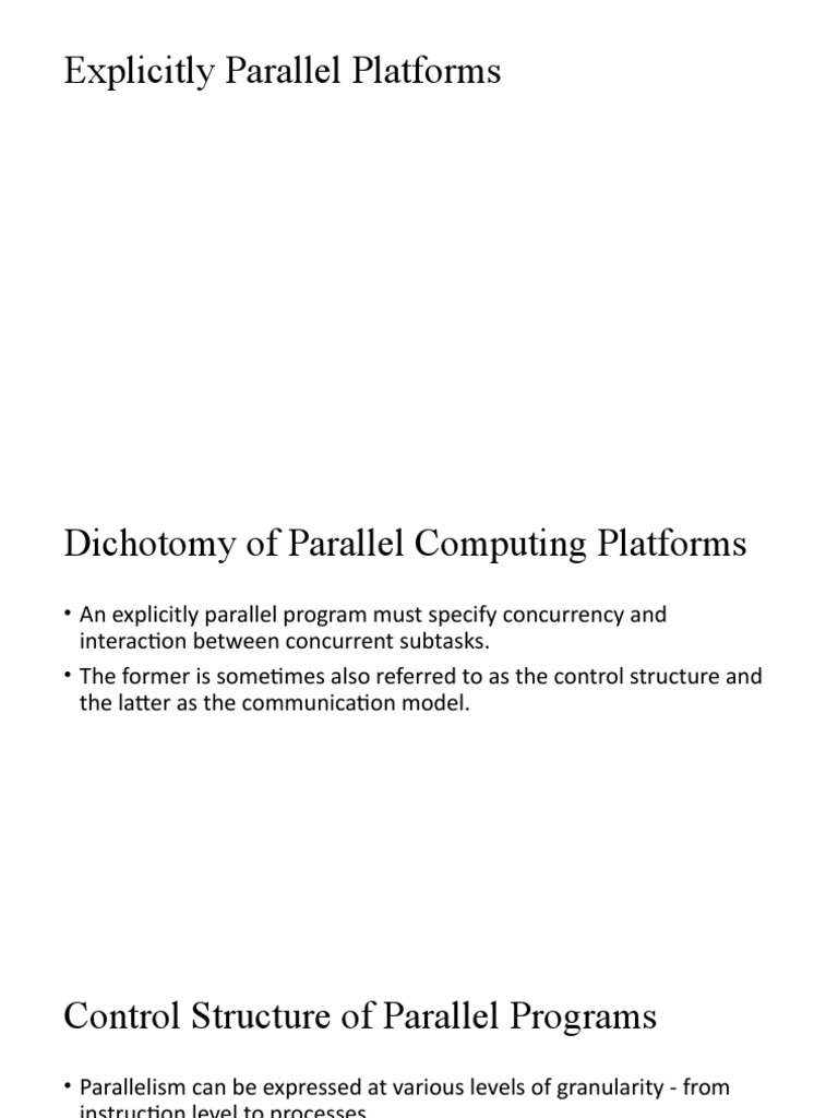 Lecture 3 - 1 Dichotomy of Parallel Computing Platforms | PDF | Parallel Computing | Central ...