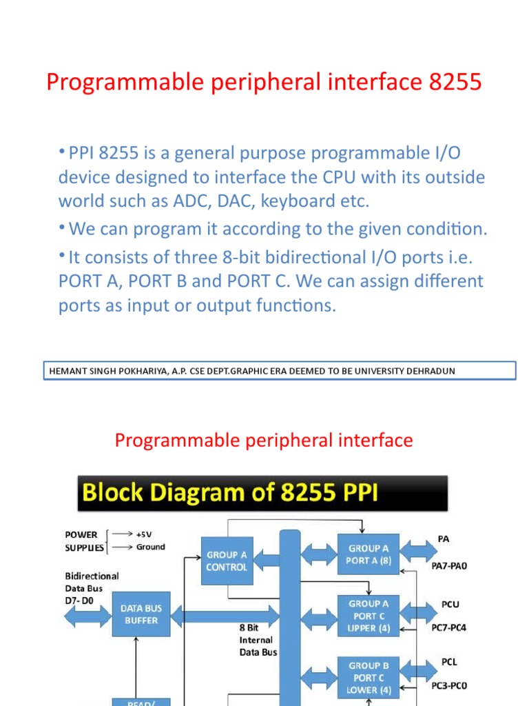 Programmable Peripheral Interface 8255 | PDF