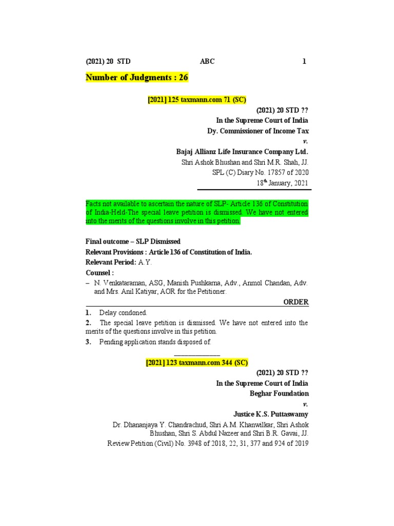 01 Judgments STD June Latest New For Magazine | PDF | Judgment (Law ...