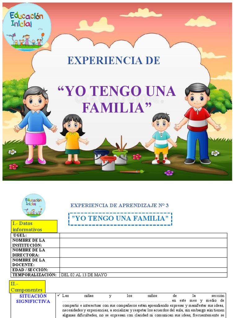 Yo Tengo Una Familia | PDF | Las emociones | Dibujo