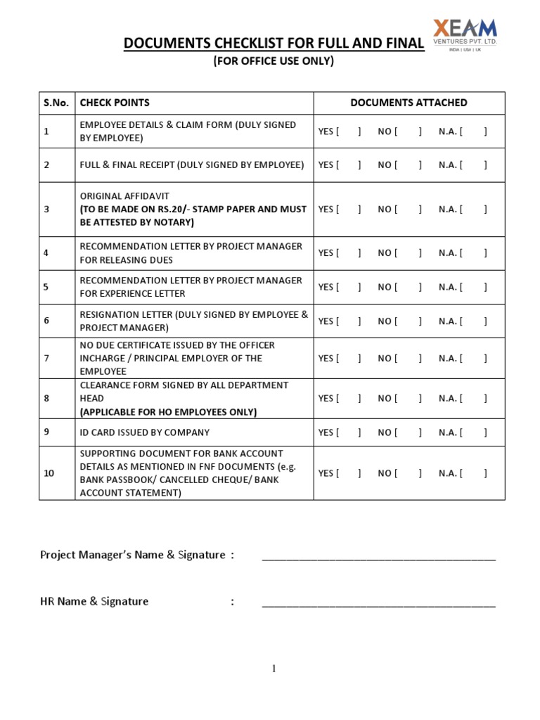 Updated FnF Form - Xeam Ventures - 19-Jan-2022 (1) | PDF | Notary ...