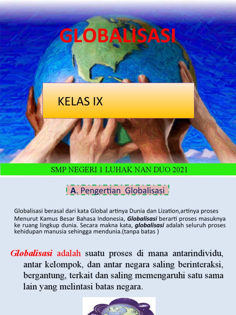 Materi Pembelajaran BAB.2 Globalisasi KLS IX | PDF