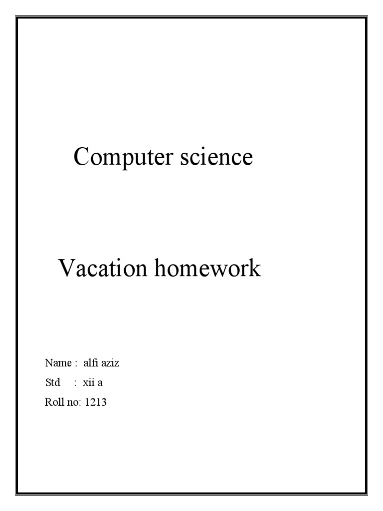 Vacation Homework of Cs | PDF | String (Computer Science) | Letter Case