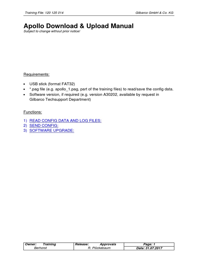 Apollo Download & Upload Manual | PDF | Booting | Computer File