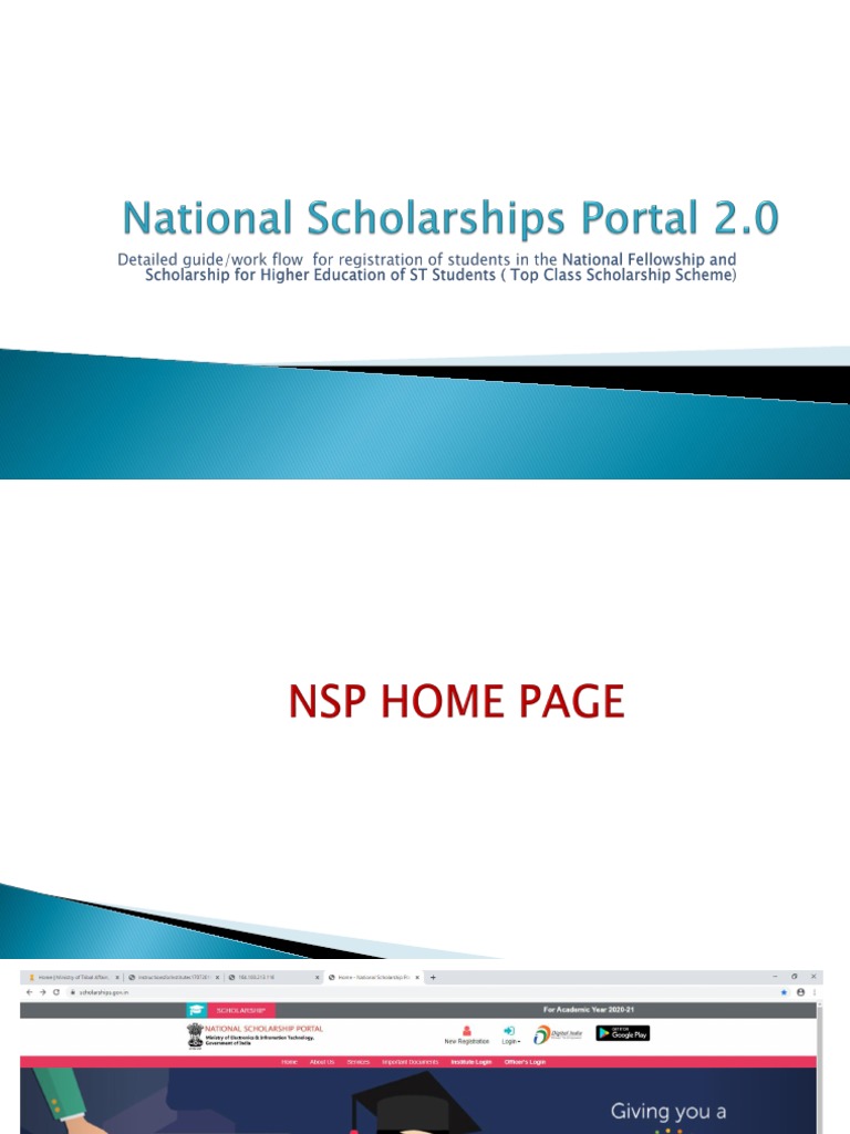 User Manual For Students For NSP in | Download Free PDF | Password | Login