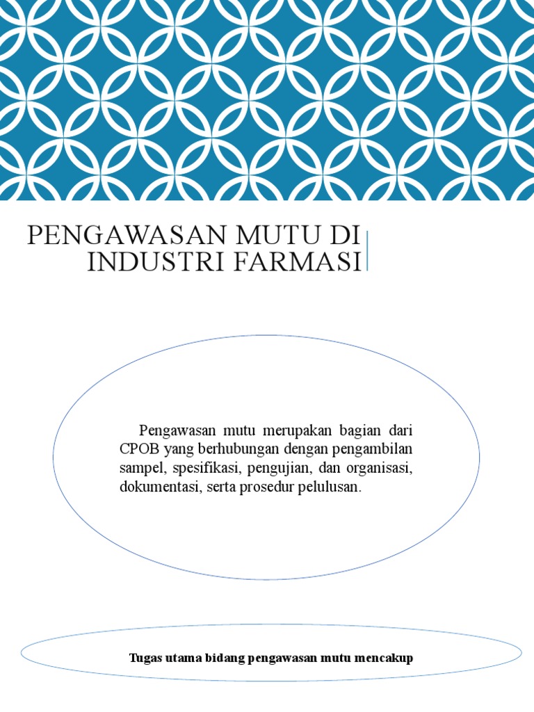 Pengawasan Mutu Di Industri Farmasi | PDF