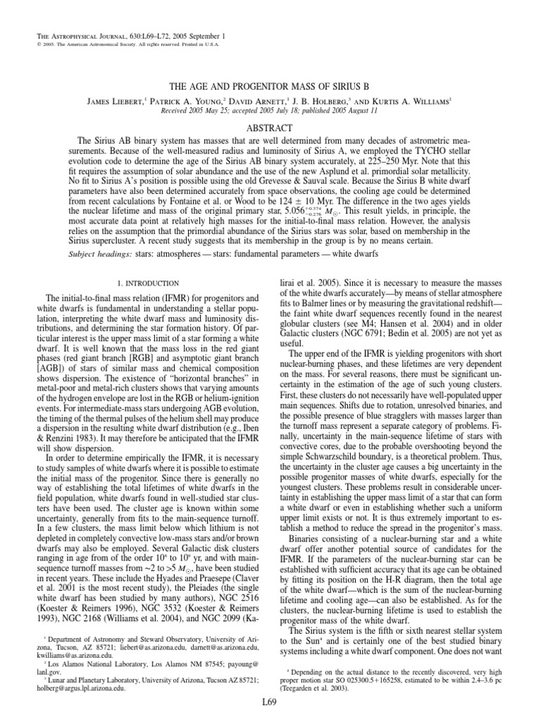 James Liebert, Patrick A. Young, David Arnett, J. B. Holberg, and ...