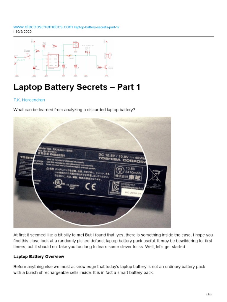 Laptop Battery Secrets – Part 1 | PDF | Battery Charger | Lithium Ion ...