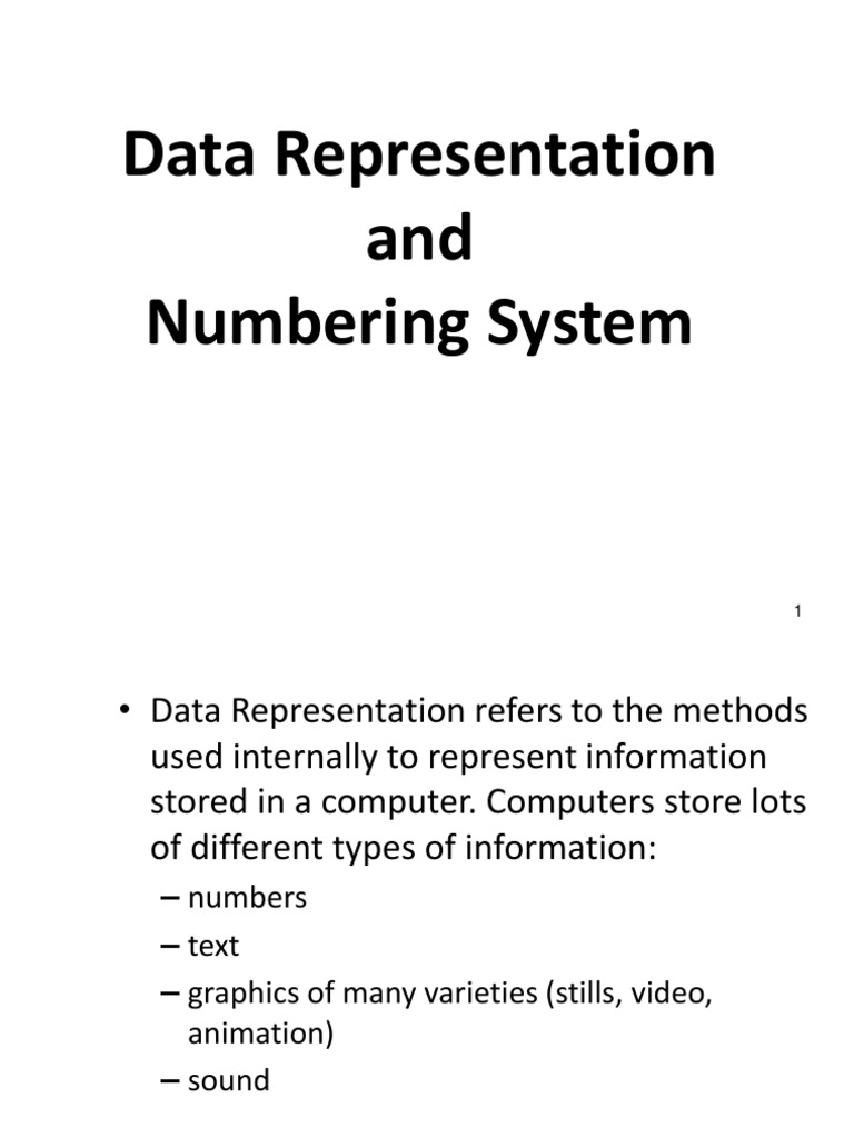 Data Representation and Numbering Systems | PDF | Arithmetic | Computing