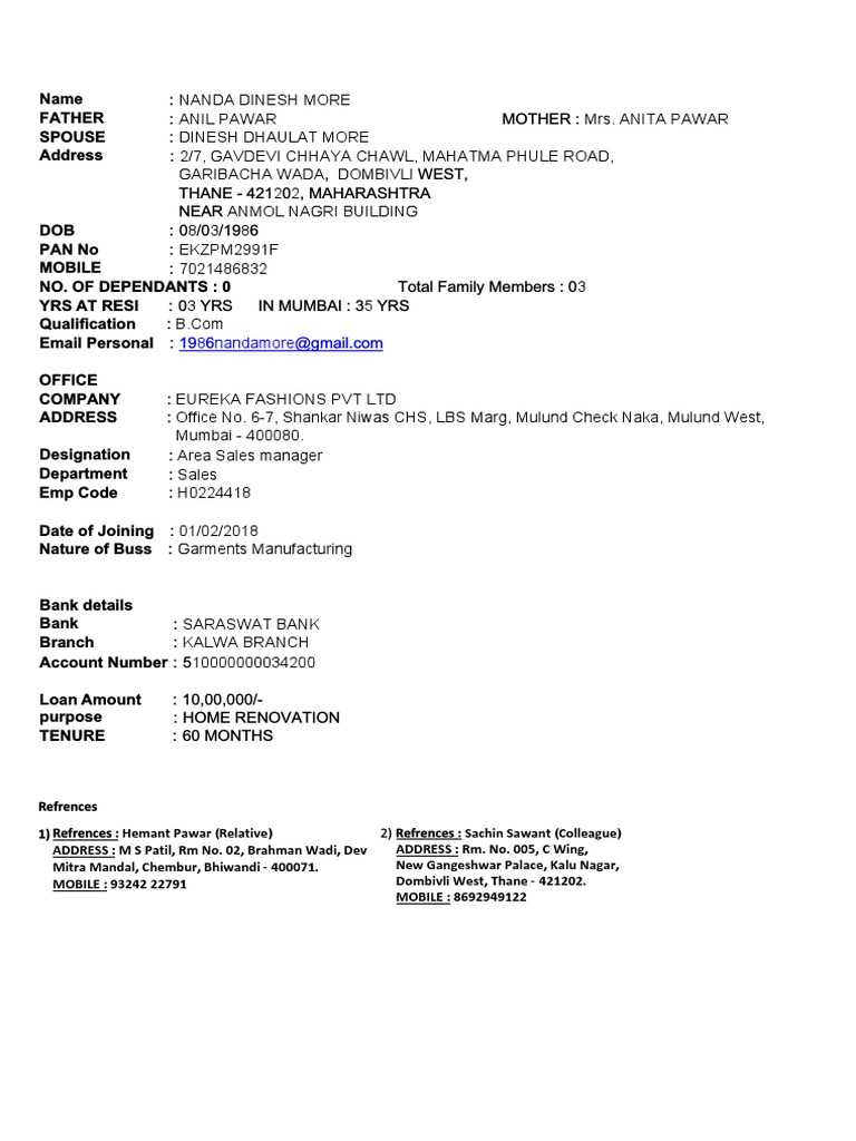 Nanda More - Details Sheet | PDF