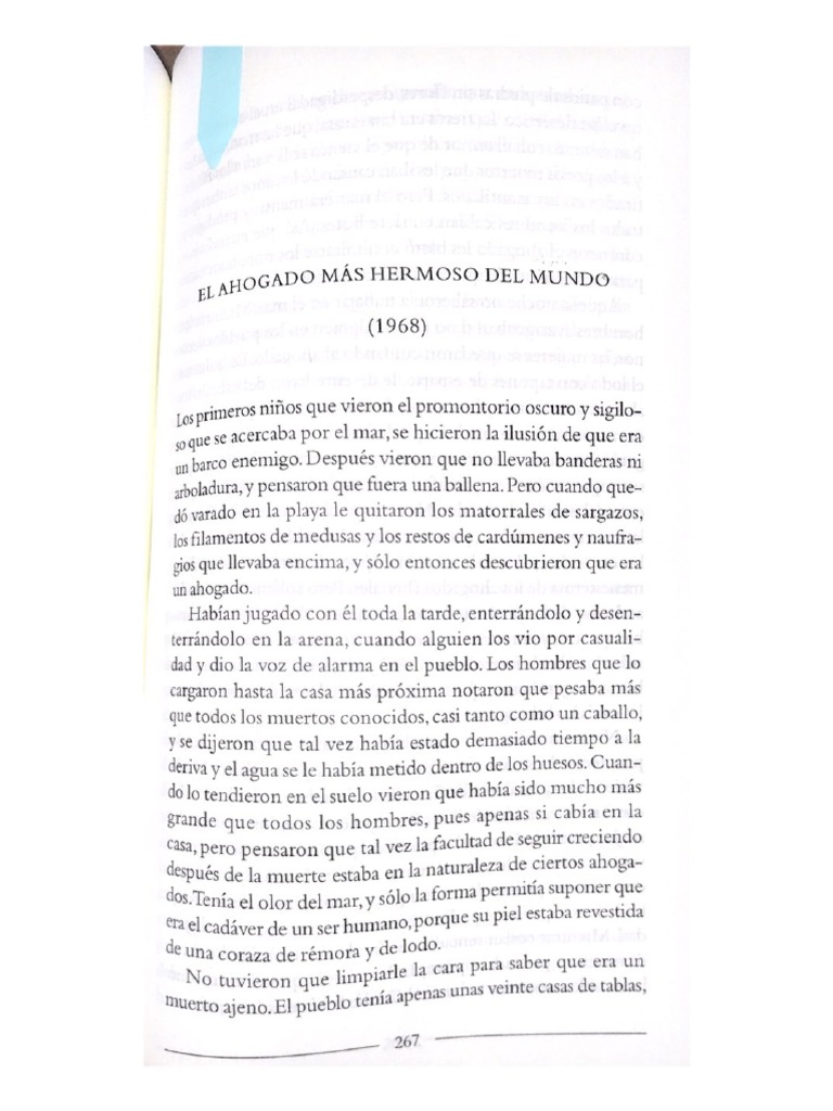 El Ahogado Más Hermoso Del Mundo - Gabriel García Márquez | PDF