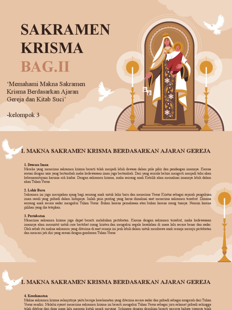 Tugas Kelompok 3 Agama, Sakramen Krisma | PDF | Agama & Spiritualitas