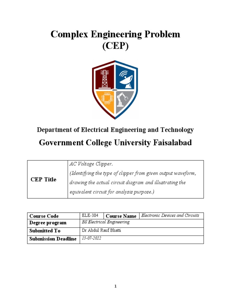 Assignment-2 CEP Report EDC SP-2022 | PDF | Diode | Engineering