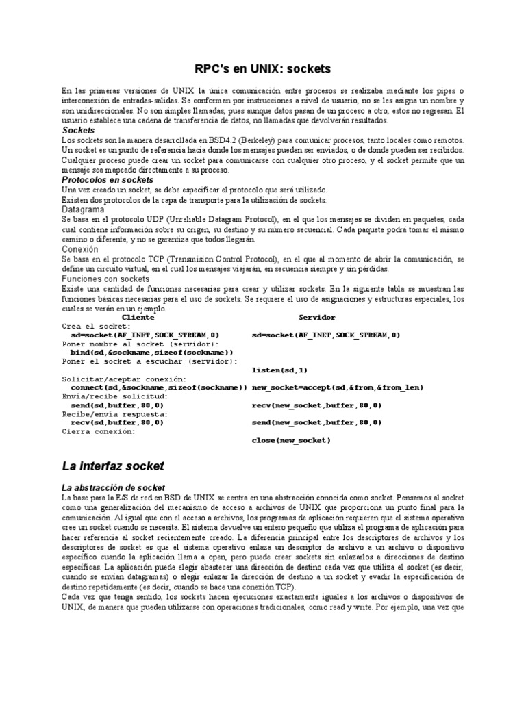 Sockets Y Ejercicios Pdf Zócalo De Red Servidor Computación