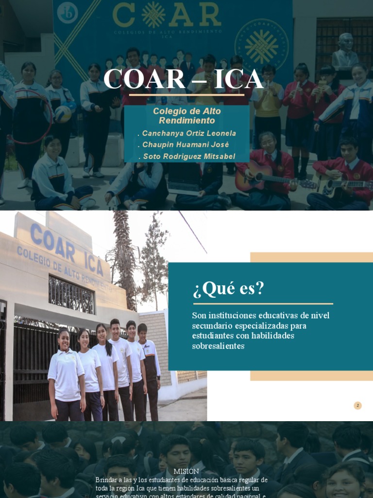 COAR ICA: Educación para Talentos Sobresalientes | PDF | Perú