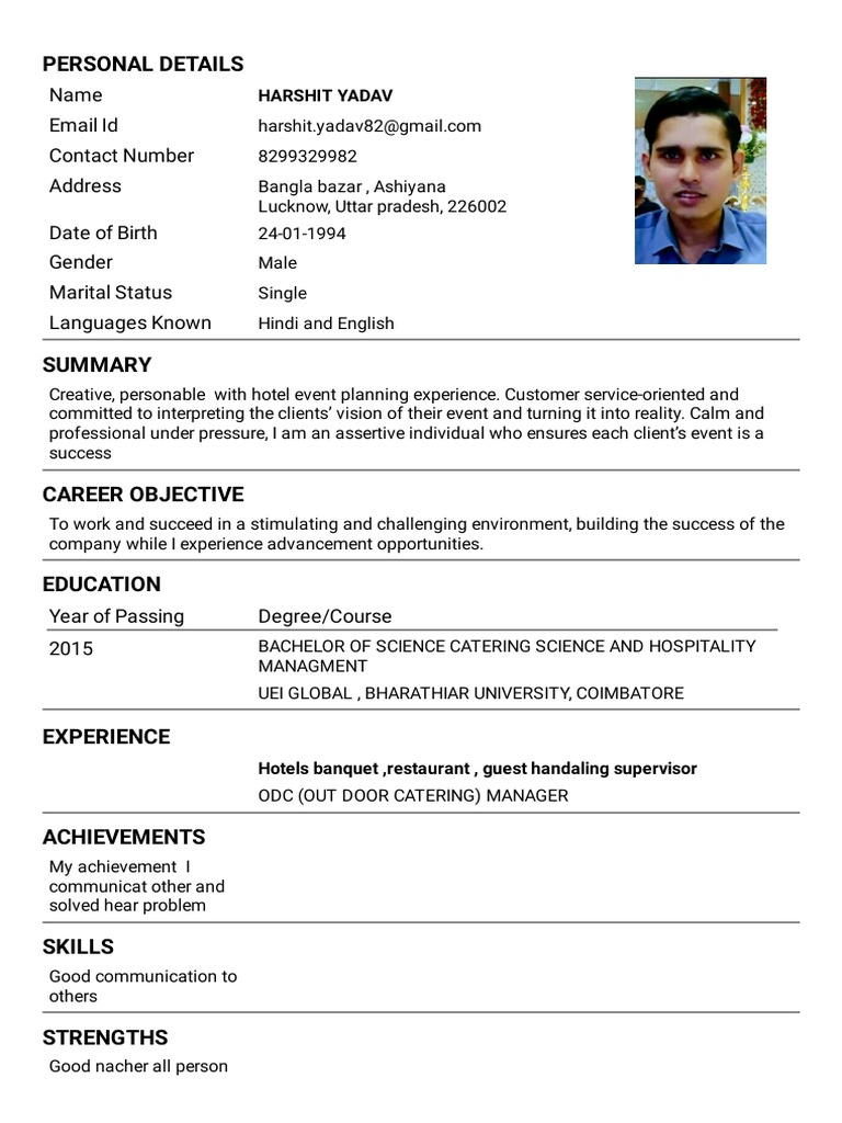 Resume - HARSHIT YADAV - Format4 | PDF