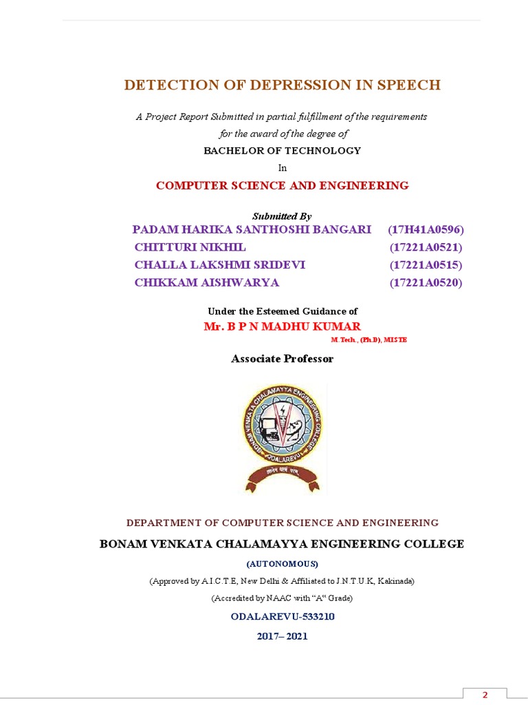 Detection of Depression in Speech1 | PDF | Html | Python (Programming ...