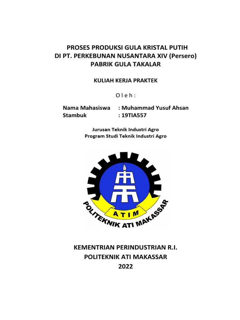 CONTOH Laporan KKP | PDF