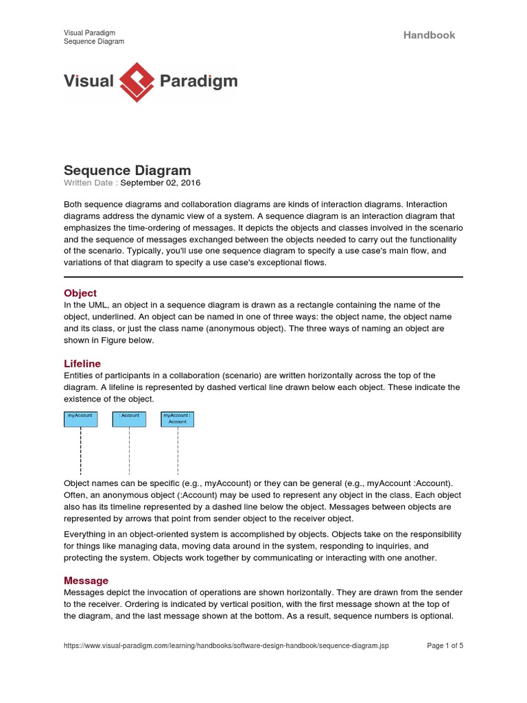 Sequence Diagram: Object | PDF | Object (Computer Science) | Unified ...