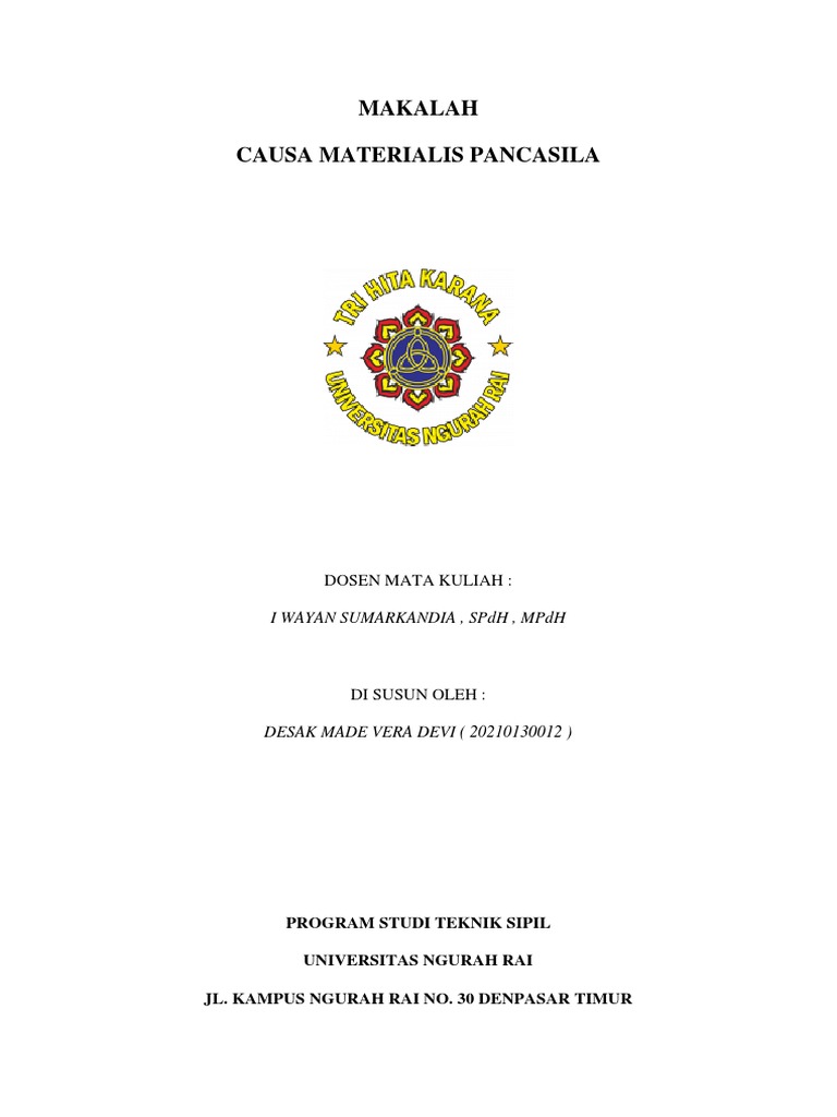 Analisis Causa Materialis Pancasila | PDF | Ilmu Sosial | Filsafat